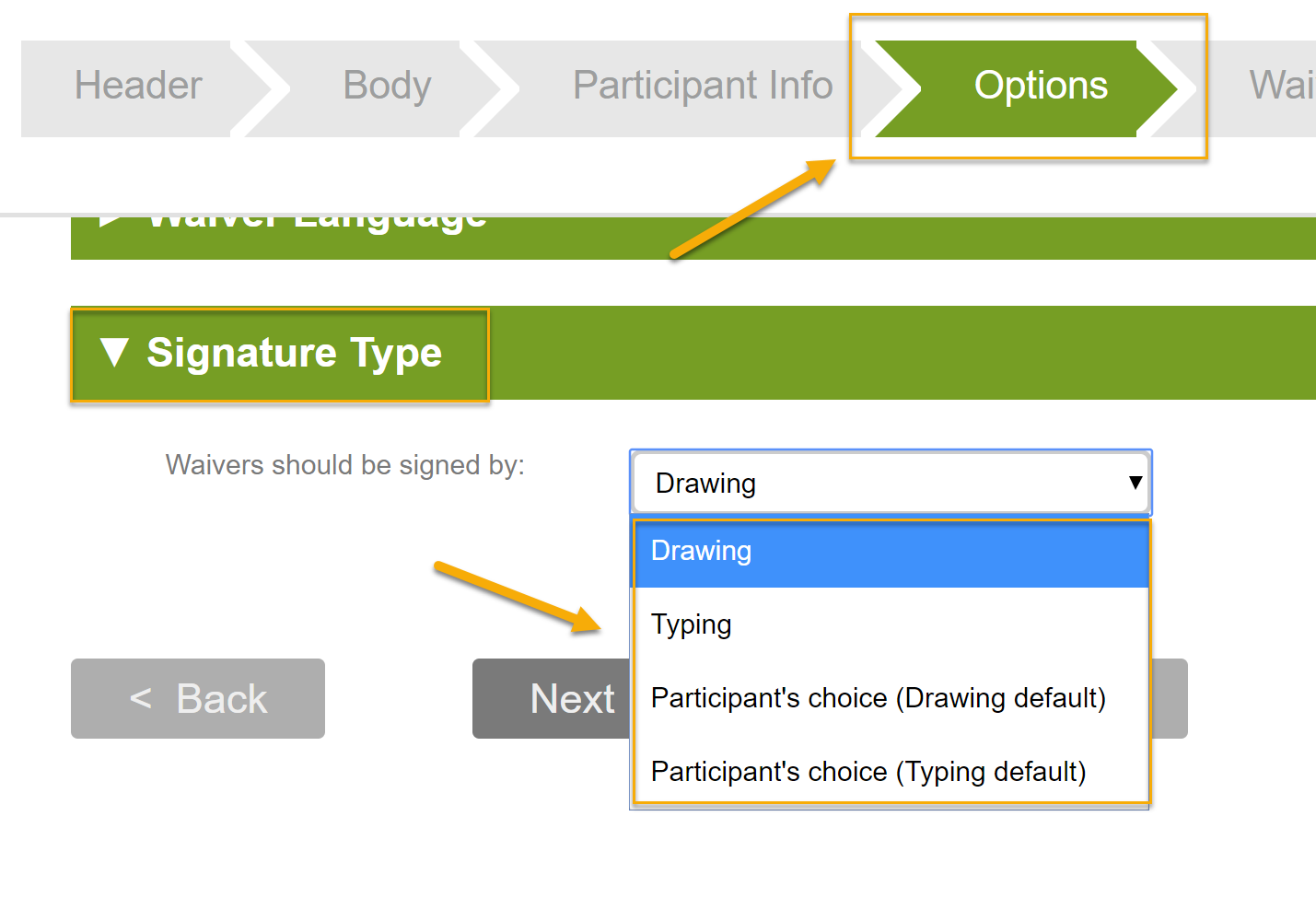 Using Typed and/or Drawn Signatures – Smartwaiver